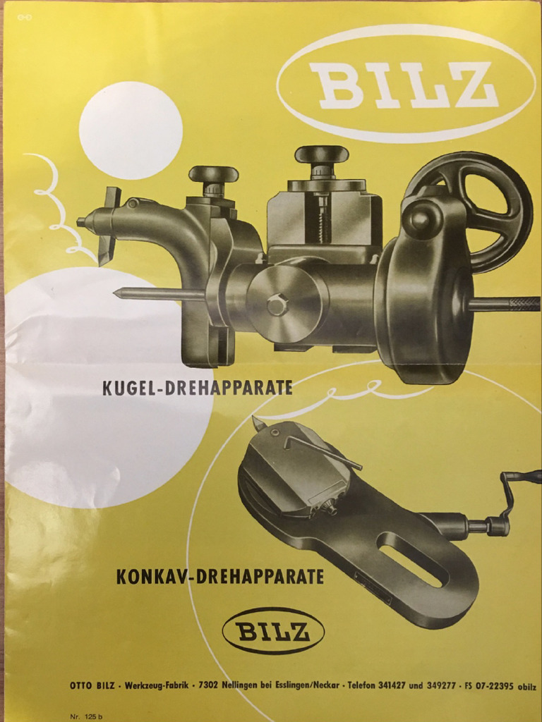 Bilz U0+U1 Ball Turining Attachment | PDF