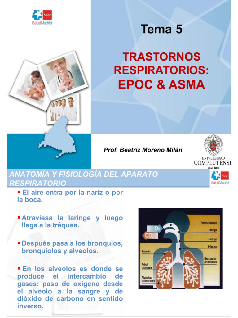 Tema 5 EPOC Hábitos Saludables Alumnos | PDF | Pulmón | Enfermedad pulmonar obstructiva crónica