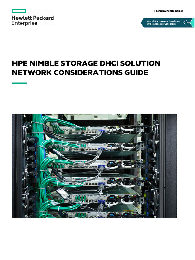 HPE Nimble Storage dHCI Solution Network Considerations Guide ...