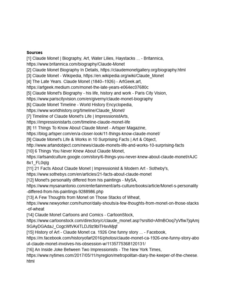 Claude Monet Essay-2 | PDF | Claude Monet | The Arts