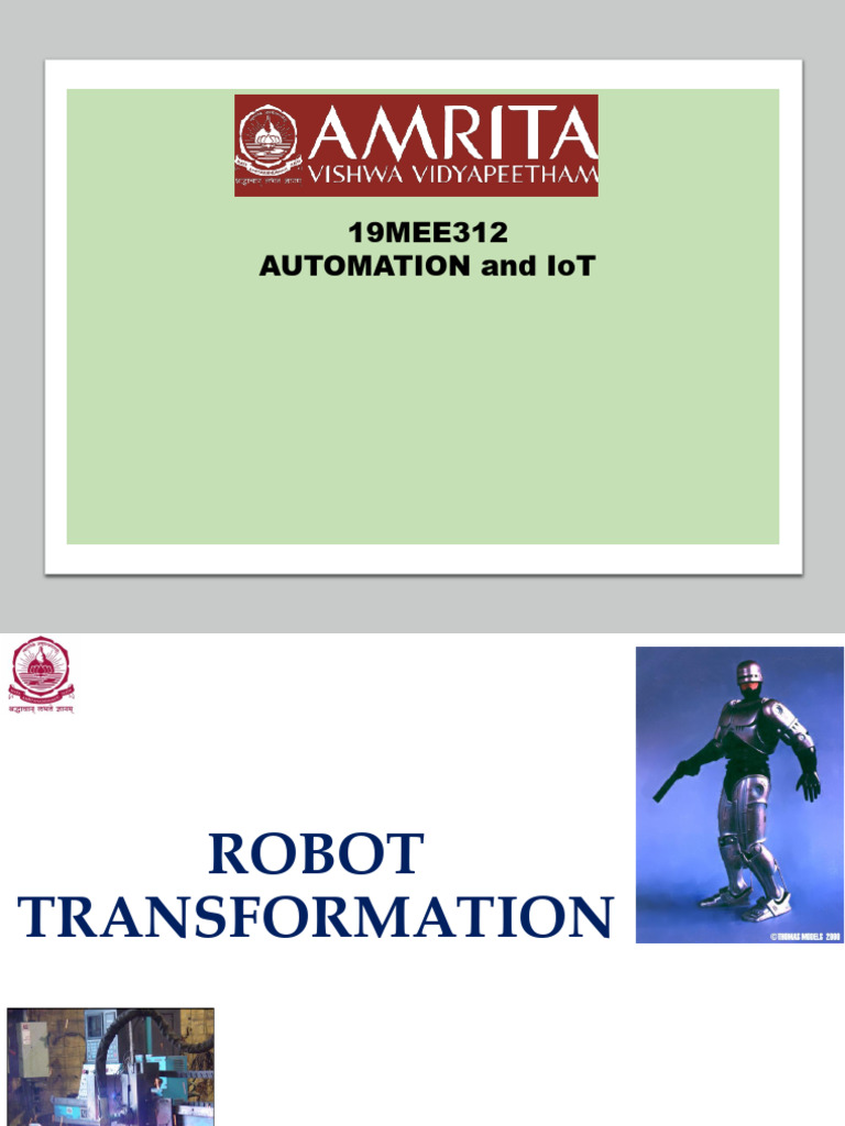 Unit 2 04 Robot Transformation Without Dh Revised 07.03.2025 | PDF | Kinematics | Matrix ...