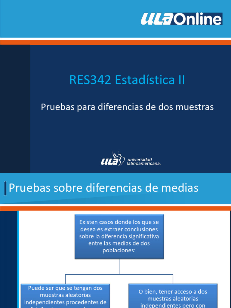 RES342 S2 E Pruebas Dos Muestras | PDF | Estadística | Distribución normal