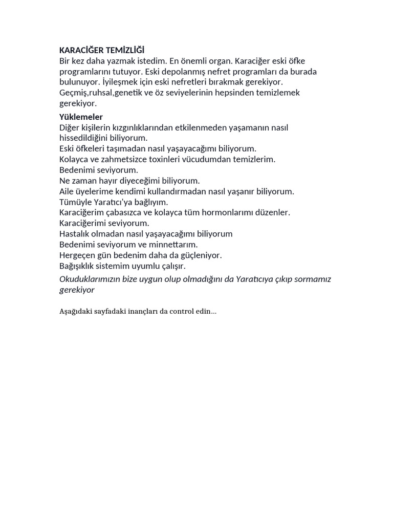 Karaciger Temizligi | PDF
