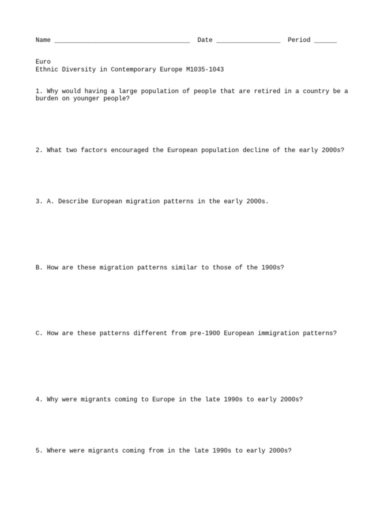 Colin Daniel - Euro M1035-1043 Ethnic Diversity in Contemporary Europe | PDF