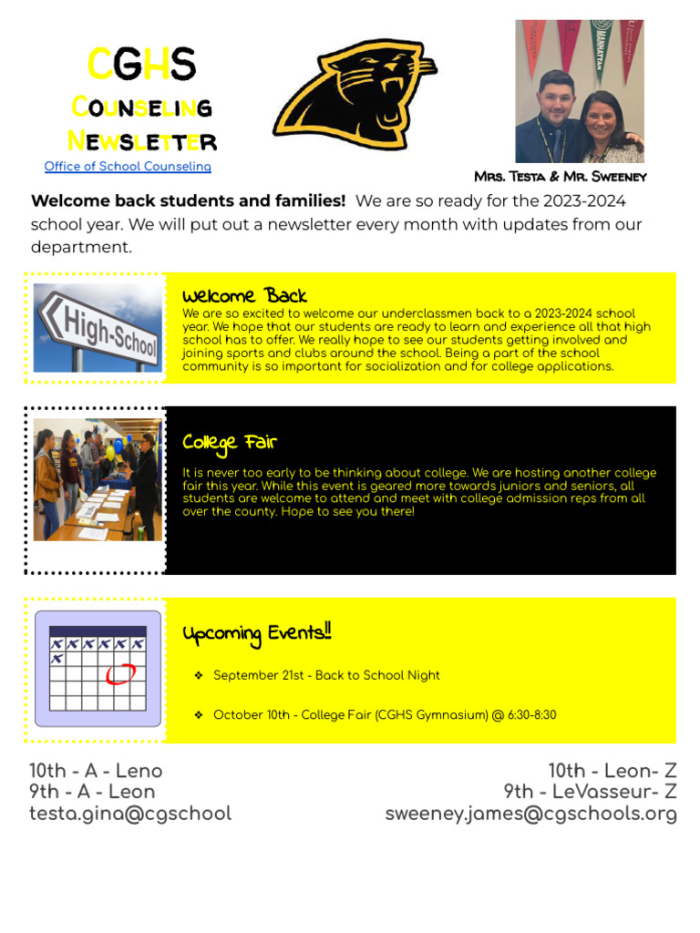 September Newsletter - Underclassmen | PDF