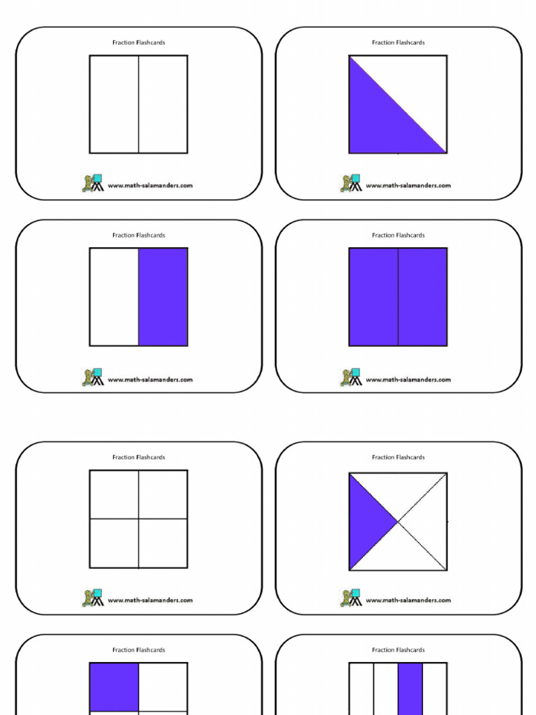 Fractions Halves Quarters Squares | PDF