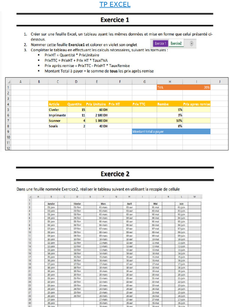 TP Excel | PDF
