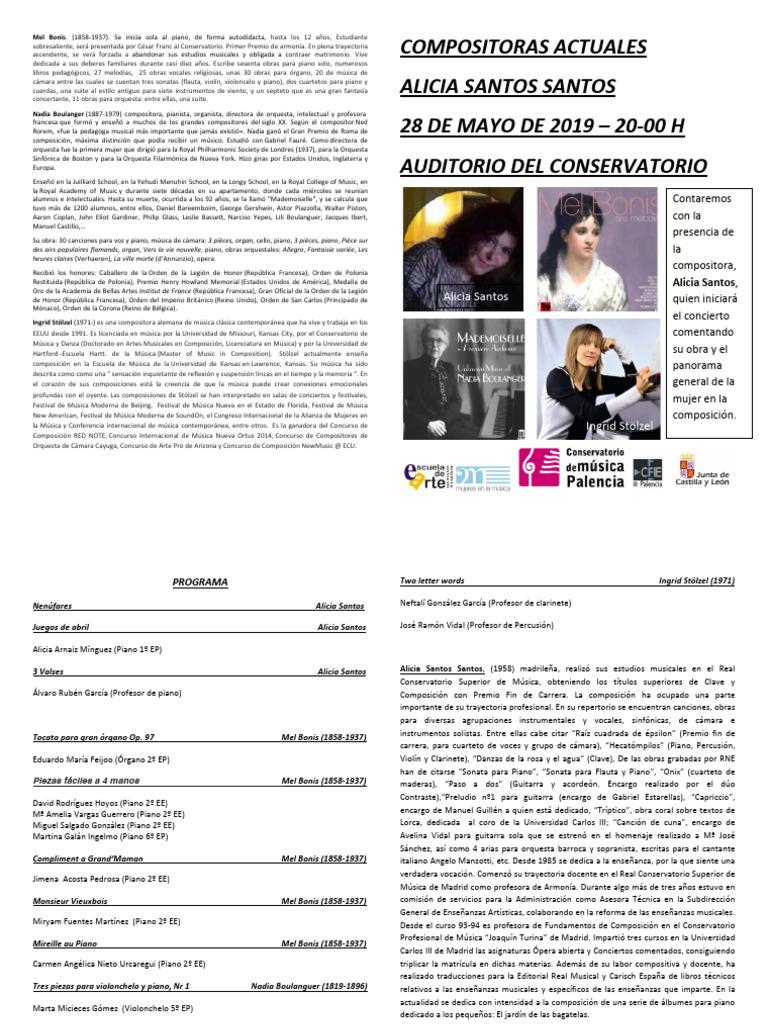 Programa 28 de Mayo de 2019. 1 | PDF | Musicología | Música clásica