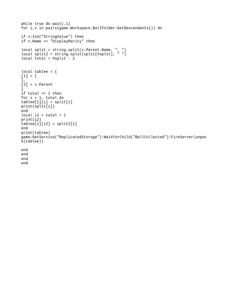 Ball Collection Script for Speed RNG | PDF