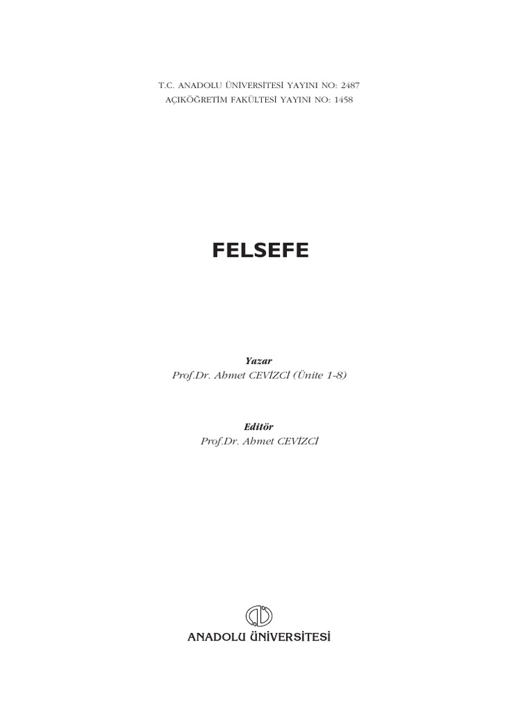 AÖF felsefe (1) | PDF