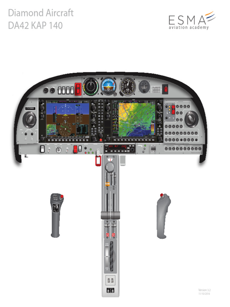 DA42 Schematic Cockpit | PDF | Aviation | Aircraft