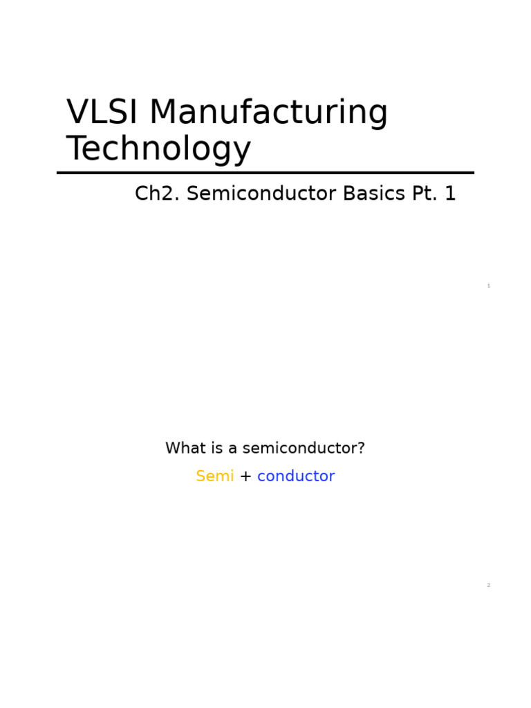 The Ch2. Semiconductor Basics Part 1 | PDF | Doping (Semiconductor) | Electrical Resistivity And ...