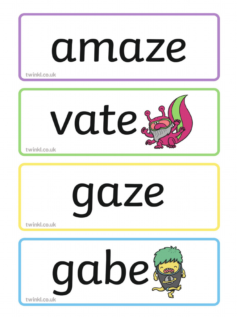 Phase 5 Flashcards Real and Alien Words | PDF