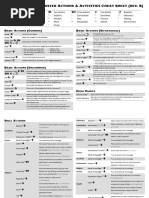 Pathfinder 2e Remaster Actions and Activites Cheat Sheet Light Mode ...
