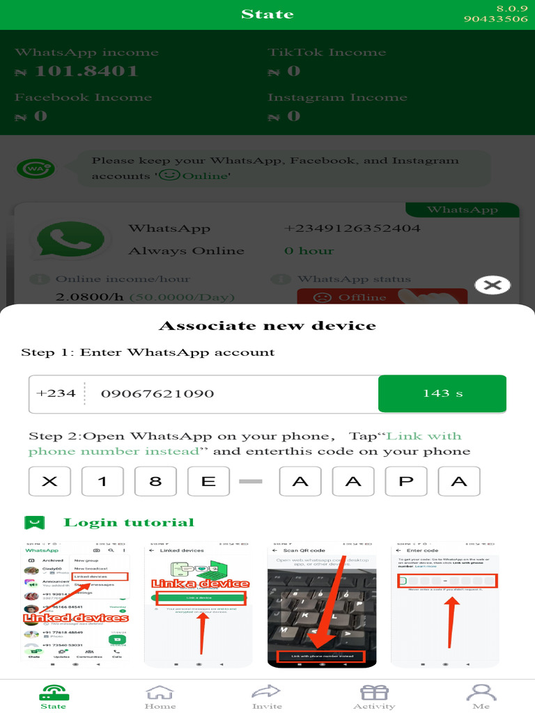 WhatsApp Login and Income Guide | PDF