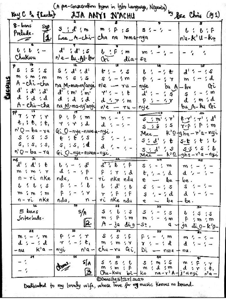 Aja Anyi N'Achu.... Eze Chris | PDF