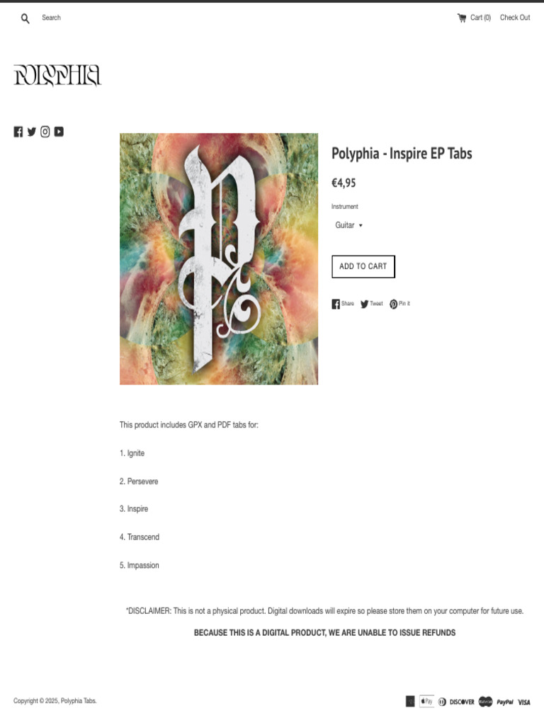 Polyphia Inspire EP Tab Book | PDF