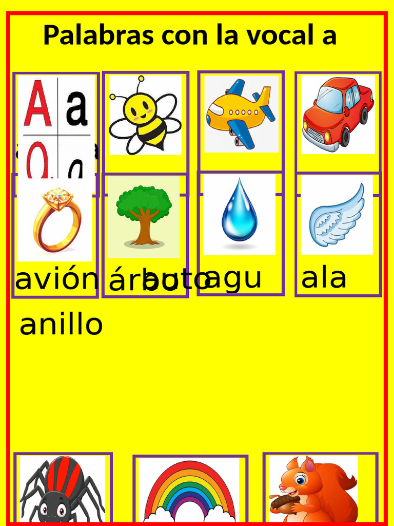 Palabras Con La Vocal A | PDF