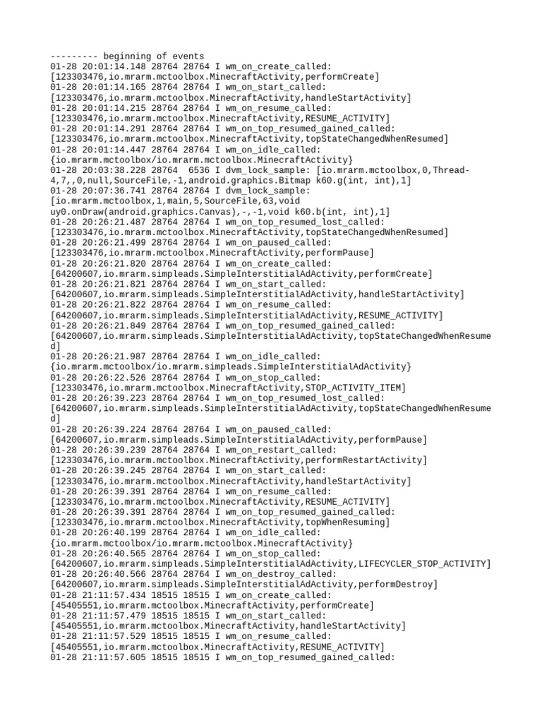 Toolbox Log Snapshot | PDF | Computer Programming | Computing
