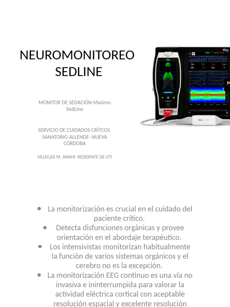 Neuromonitoreo Sedline | PDF | Anestesia | Frecuencia