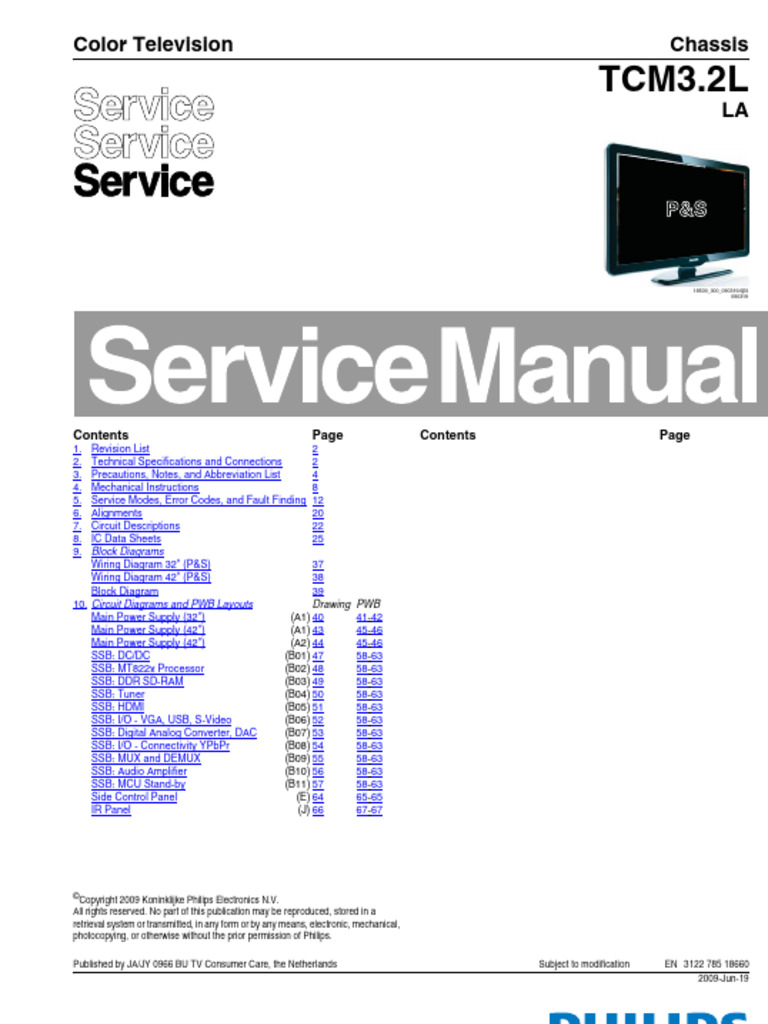 TCM3.2L La 22PFL1234 D10 32PFL5604 78 32PFL5604 77 42PFL5604 77 | PDF ...