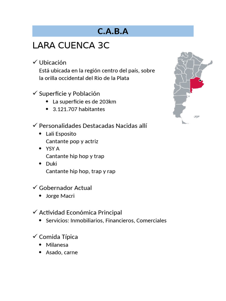 Lara , CABA | PDF