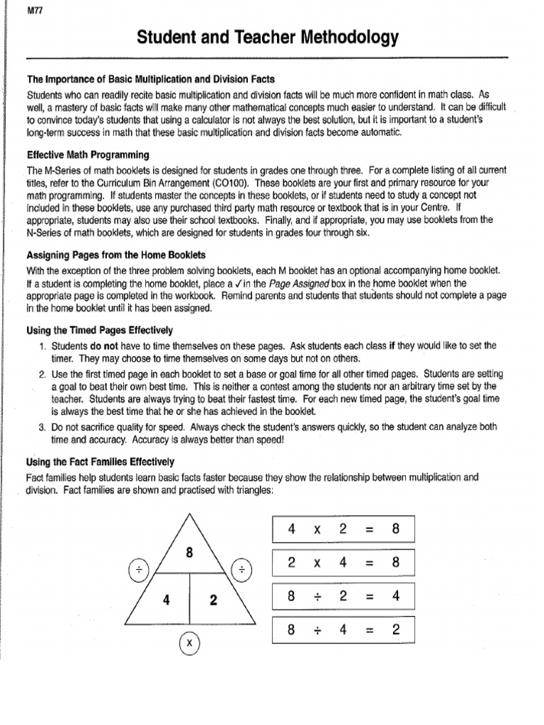 M77 - Understanding Multiplication and Division | PDF