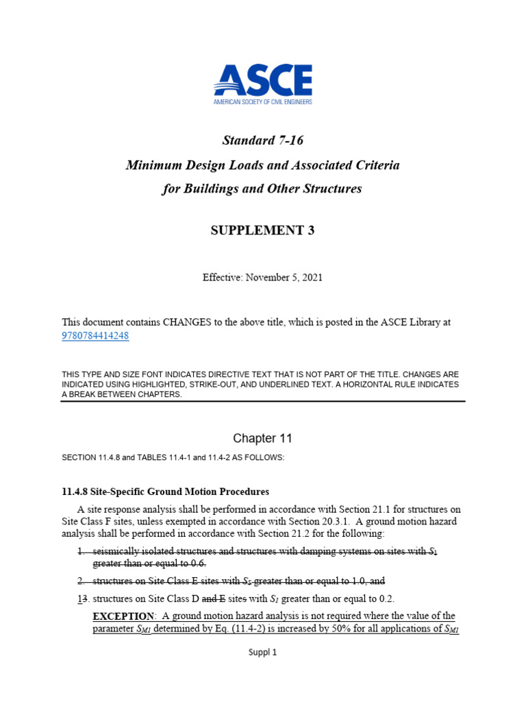 2021 Supplement 3 For Standard 7 16 Minimum Design Loads and Associated ...