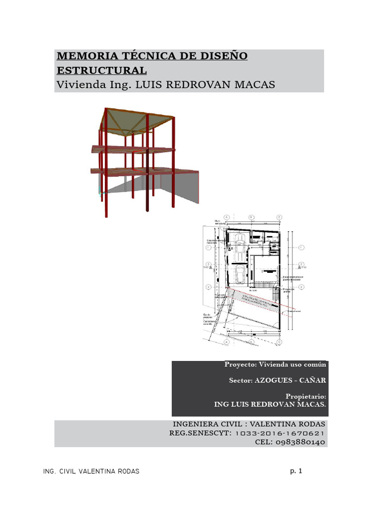 Memoria Tecnica Redrovan | PDF | Fundación (Ingeniería) | Física ...