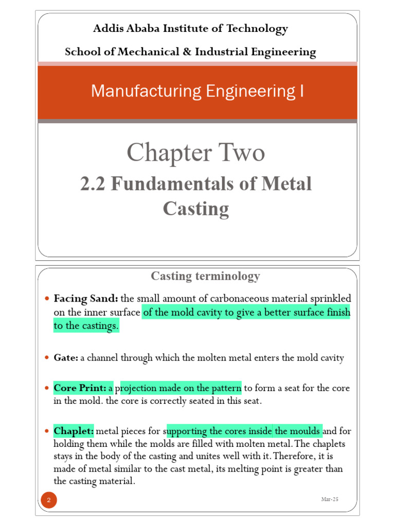 2 2 Manufacturing Engineering 1 Unit 2 Fundamentals of Casting Compressed-Pages-1 | PDF ...