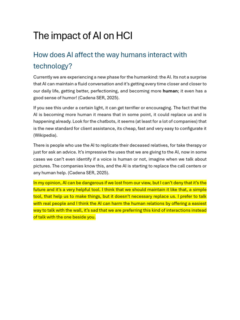 The Impact of AI on HCI | PDF