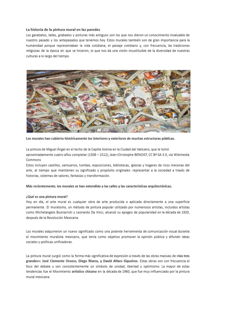 Resumen Murales | PDF | Pinturas | Mural