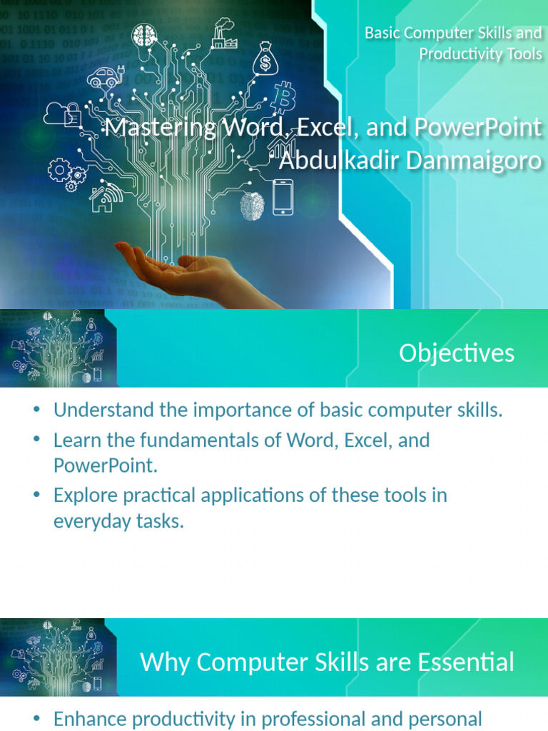 Basic Computer Skills and Productivity Tools | PDF | Microsoft Excel ...