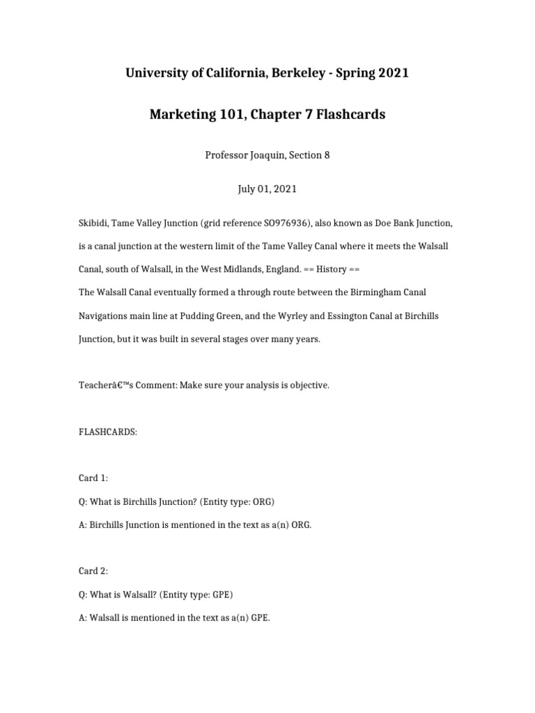 Marketing 101 Chapter 7 Flashcards | PDF