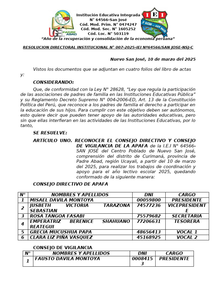 RD Apafa | PDF | Justicia | Crimen y violencia