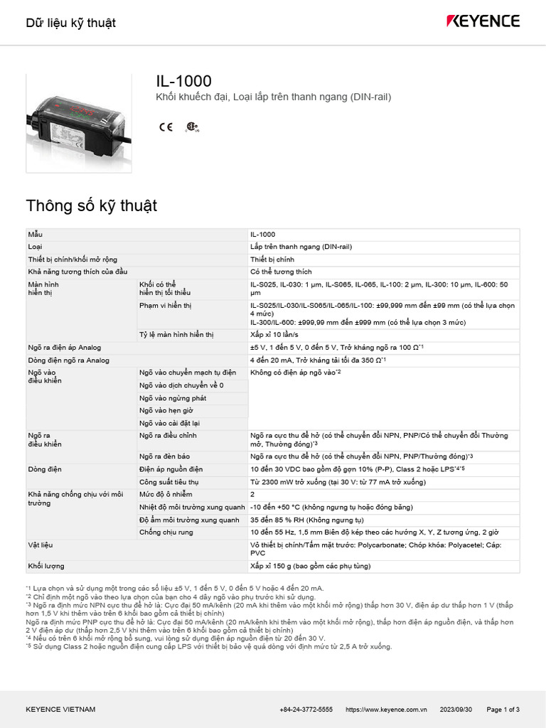 IL-1000_Datasheet | PDF