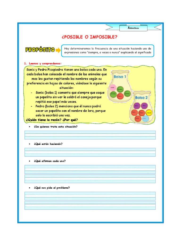 Ocurrencias Siempre A Veces Nunca | PDF
