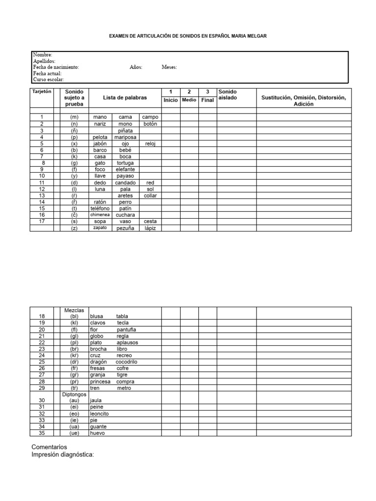 Examen de articulación MARIA MELGAR.doc.docx | PDF