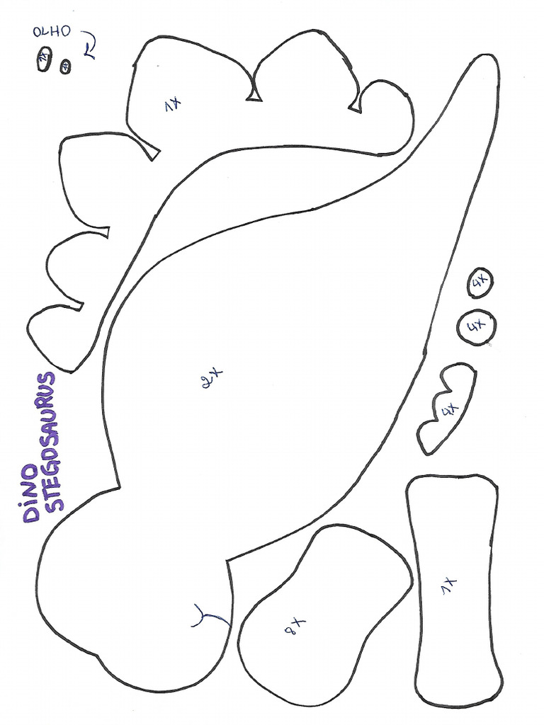 Molde Dinossauro n2 Stegosaurus | PDF