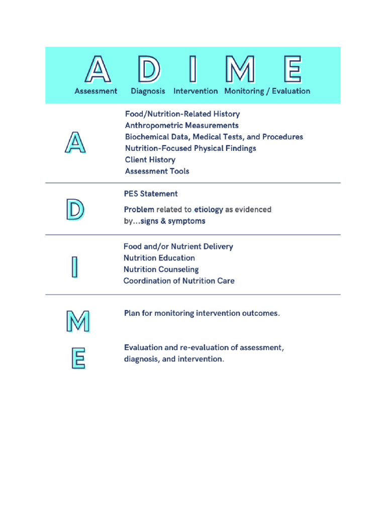 ADIME Handout | PDF
