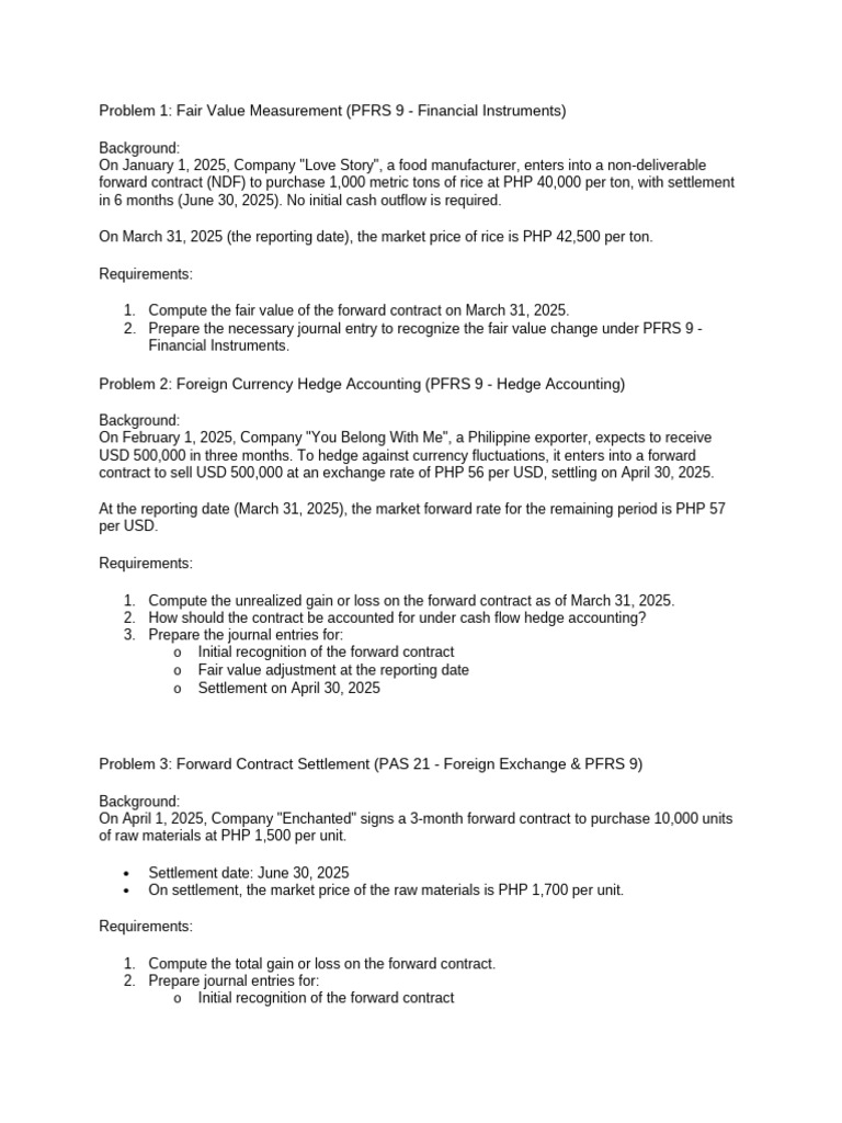 Forwards-and-Futures-Practice-Sets 2 | PDF | Hedge (Finance) | Futures Contract