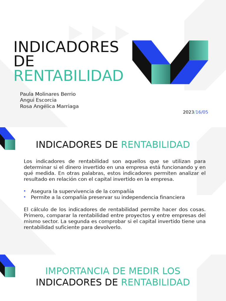 Indicadores de Rentabilidad | PDF | Ciencias económicas | Sector privado