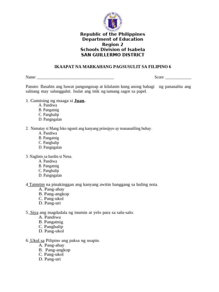 Filipino 6-Qa | PDF