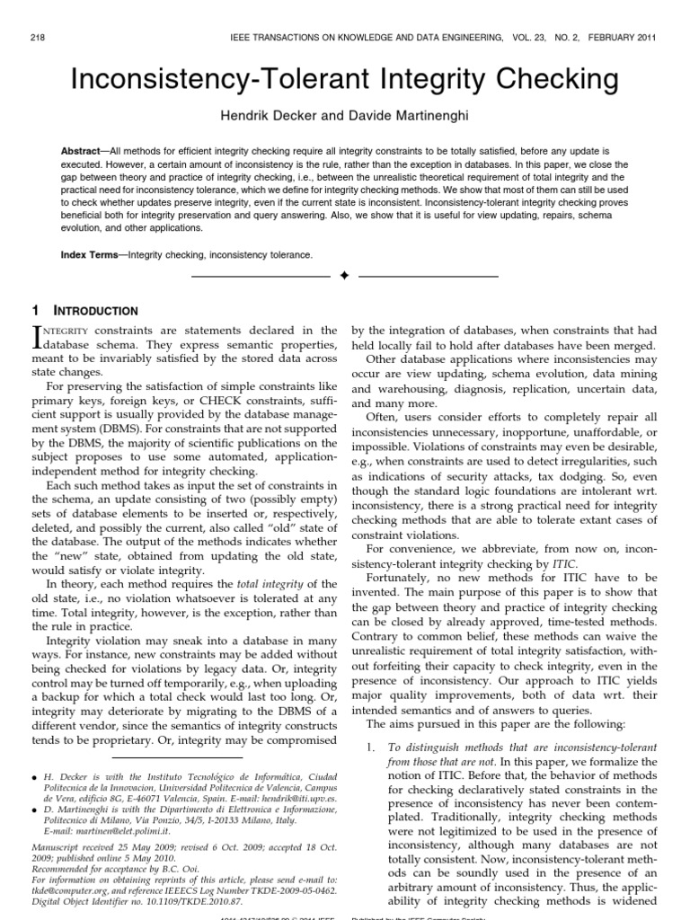 001.integrity Checking | PDF | First Order Logic | Databases