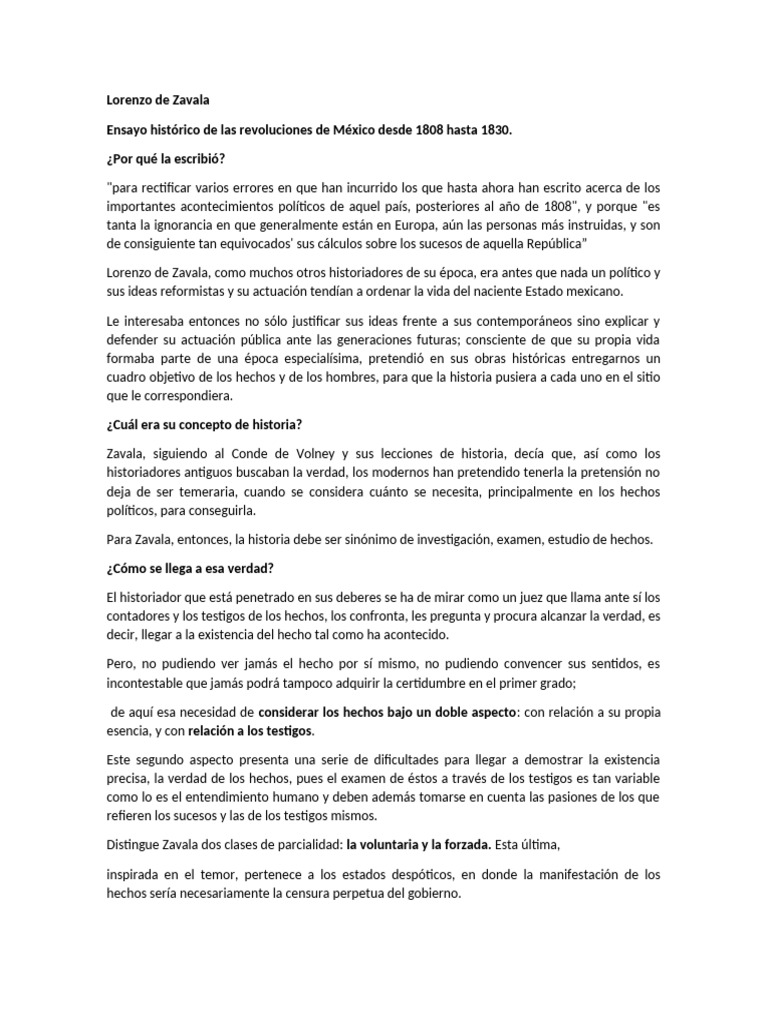 Lorenzo de Zavala | PDF | Verdad
