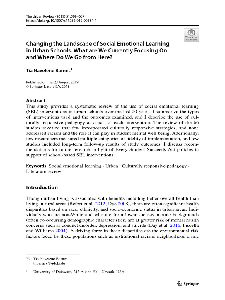 Changing The Landscape of Social Emotional | PDF | Mental Health | Complex Post Traumatic Stress ...