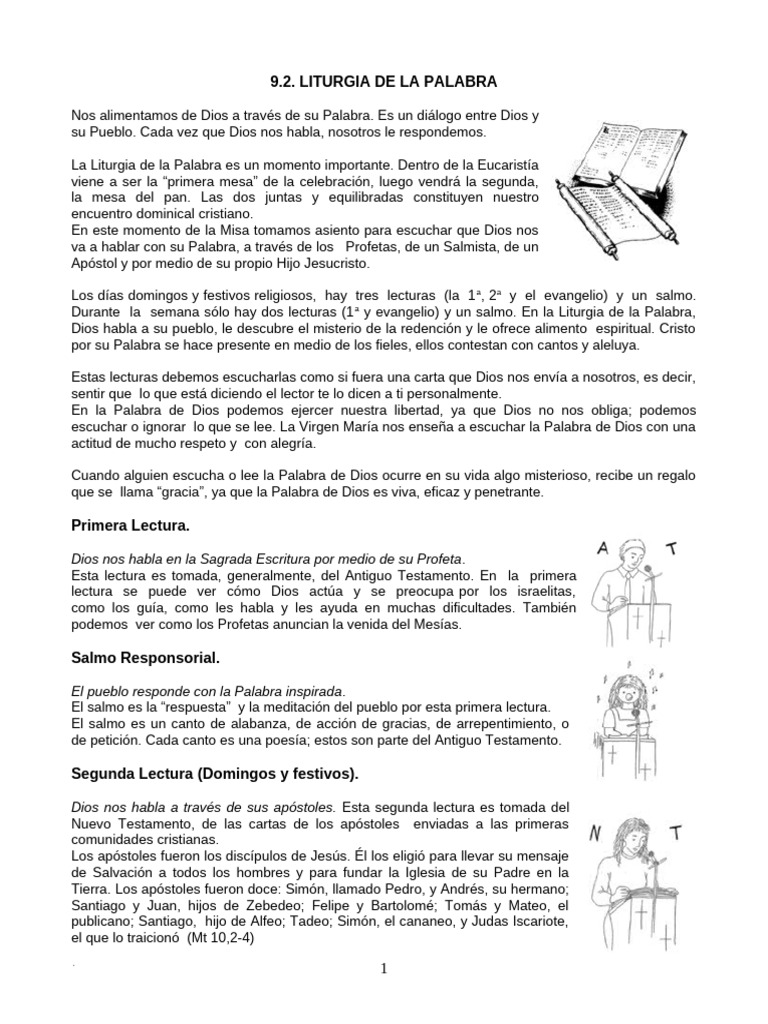 Escuela de Acòlitos - Liturgía de La Palabra | PDF | Credo | Evangelios