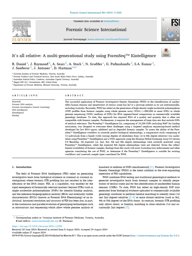 It's All Relative - A Multi-Generational Study Using ForenSeq ...