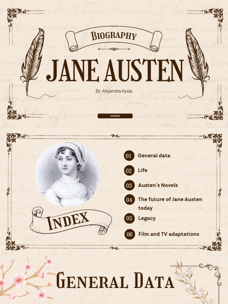 Jane Austen Byography - Alejandra Ayala | PDF | Jane Austen | Pride And Prejudice