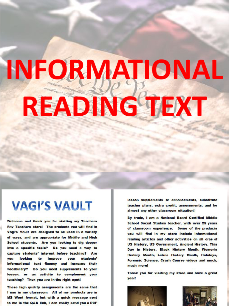 Informational Reading Text | PDF